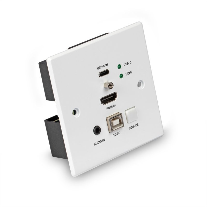 Lindy 150m Cat.6 HDMI 4K60 & Type C HDBaseT UK Wall Plate KVM Extender ...