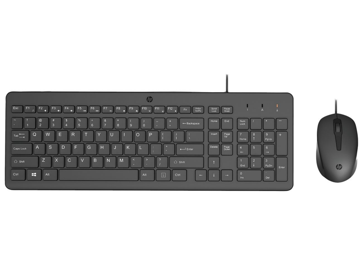 HP 150 Wired Keyboard & Mouse Combo – Full-Size USB Set (German Layout ...