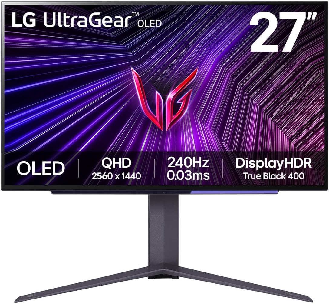 LG UltraGear™ 27" QHD OLED 240Hz 0.03ms (GtG) DisplayHDR Gaming Monito ...