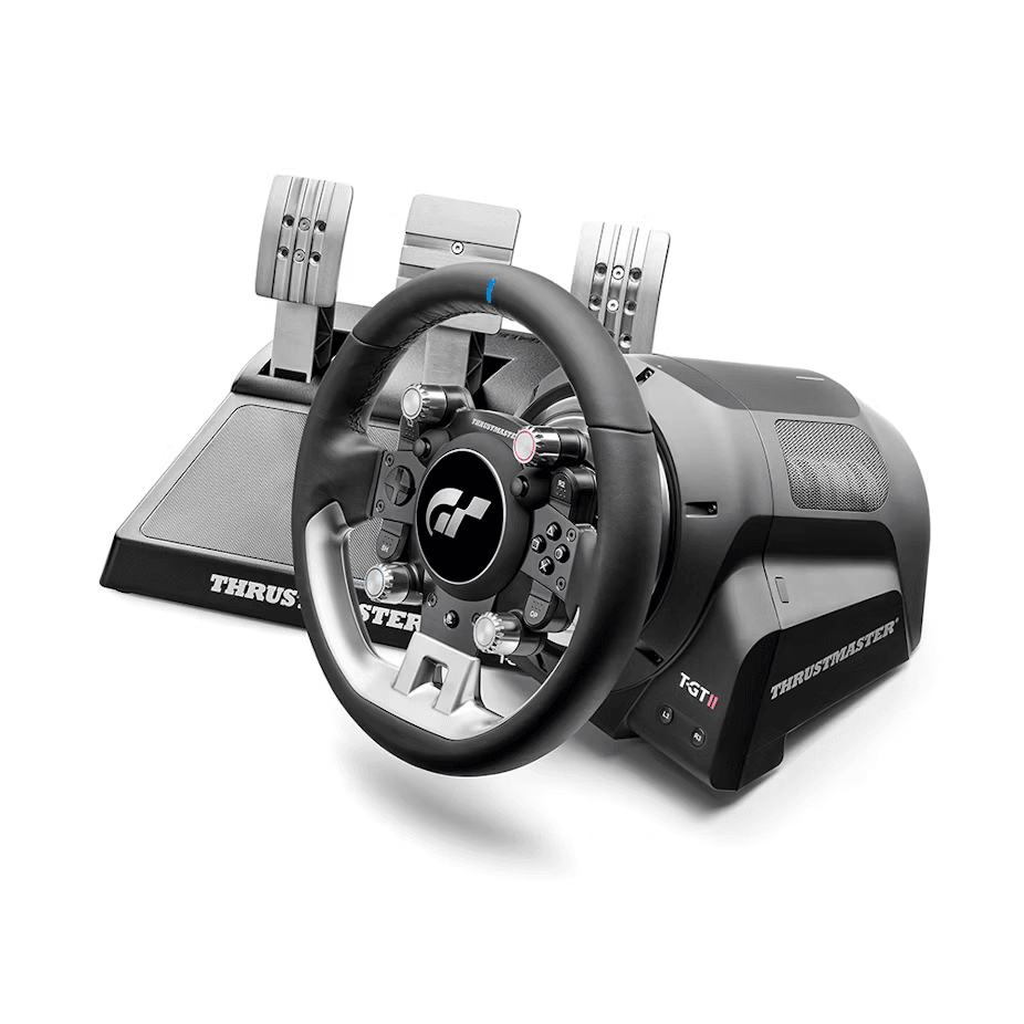 Thrustmaster T-GT II Black USB Steering wheel with Set of 3 Pedals for ...