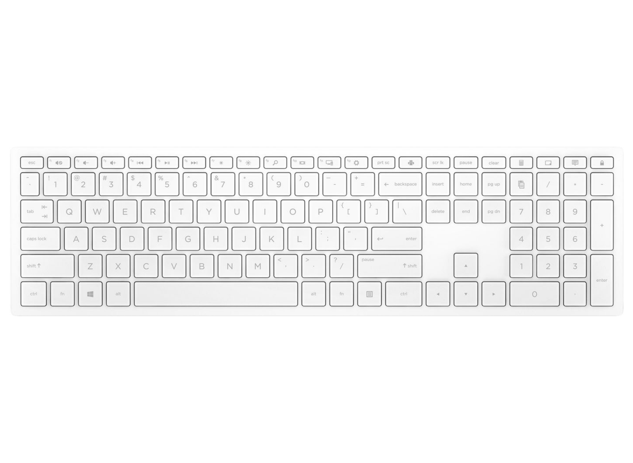 HP Pavilion 600 Wireless Keyboard – Full-Size German Layout (White ...