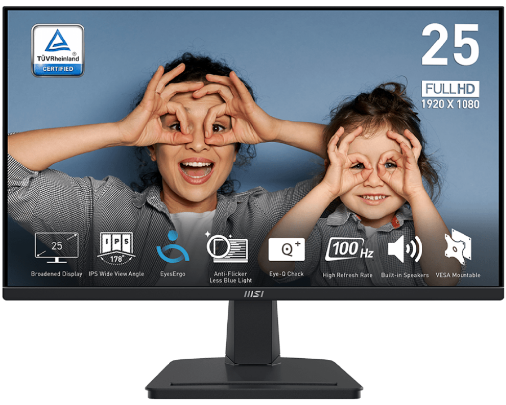 MSI PRO MP251 24.5" 100Hz 1ms Full HD Desktop Monitor — Screen Moove