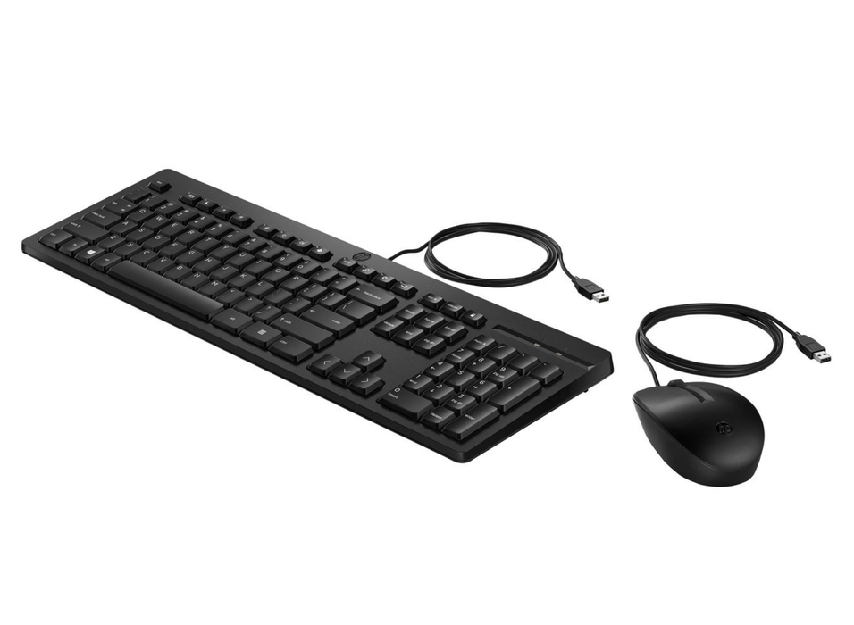 HP 225 Wired Keyboard & Mouse Combo – Full Size, USB, Black | AX2Y7AA ...