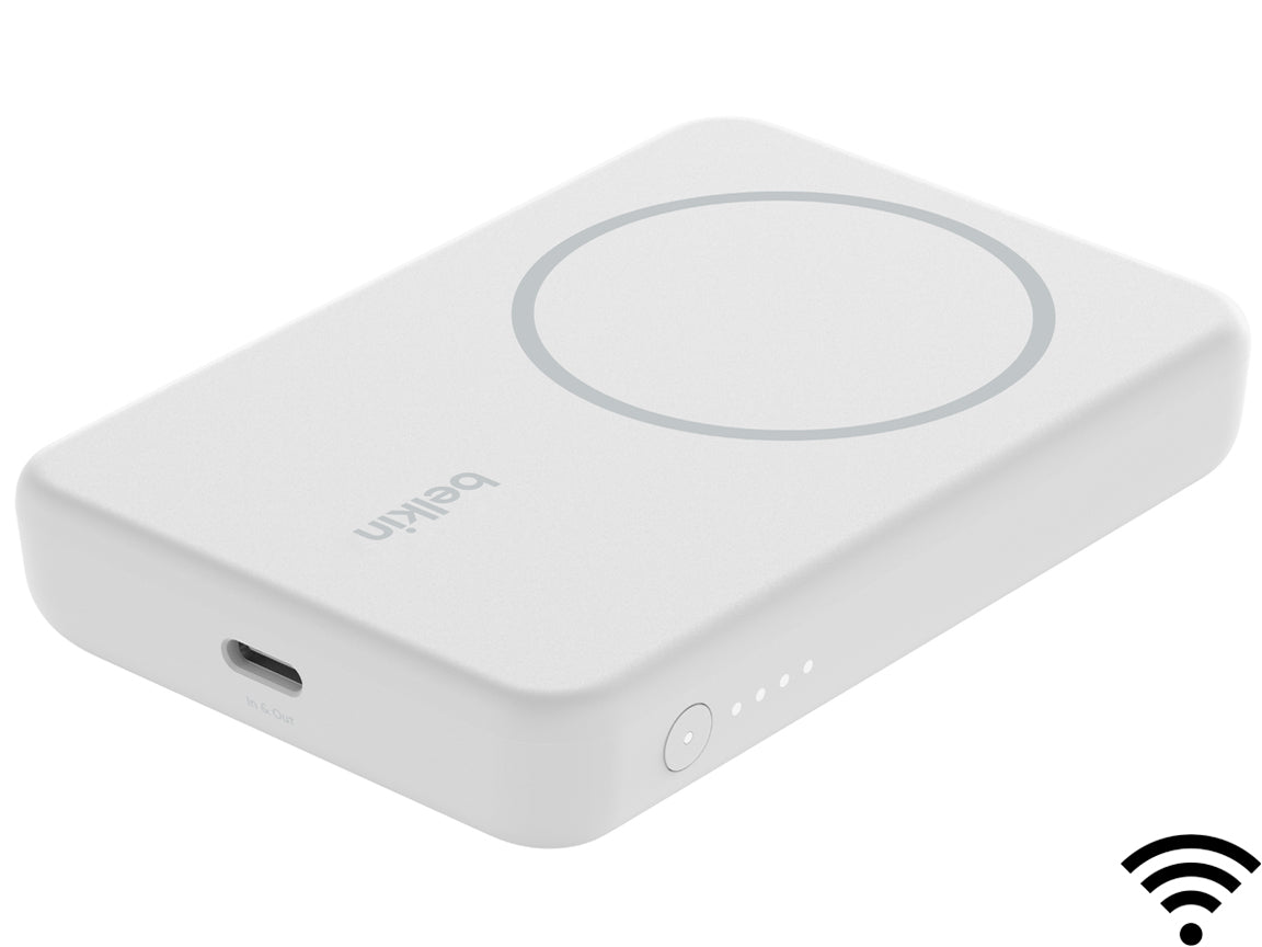 Belkin 5000mAh BoostCharge Magnetic Wireless Power Bank 5K + Stand | B ...