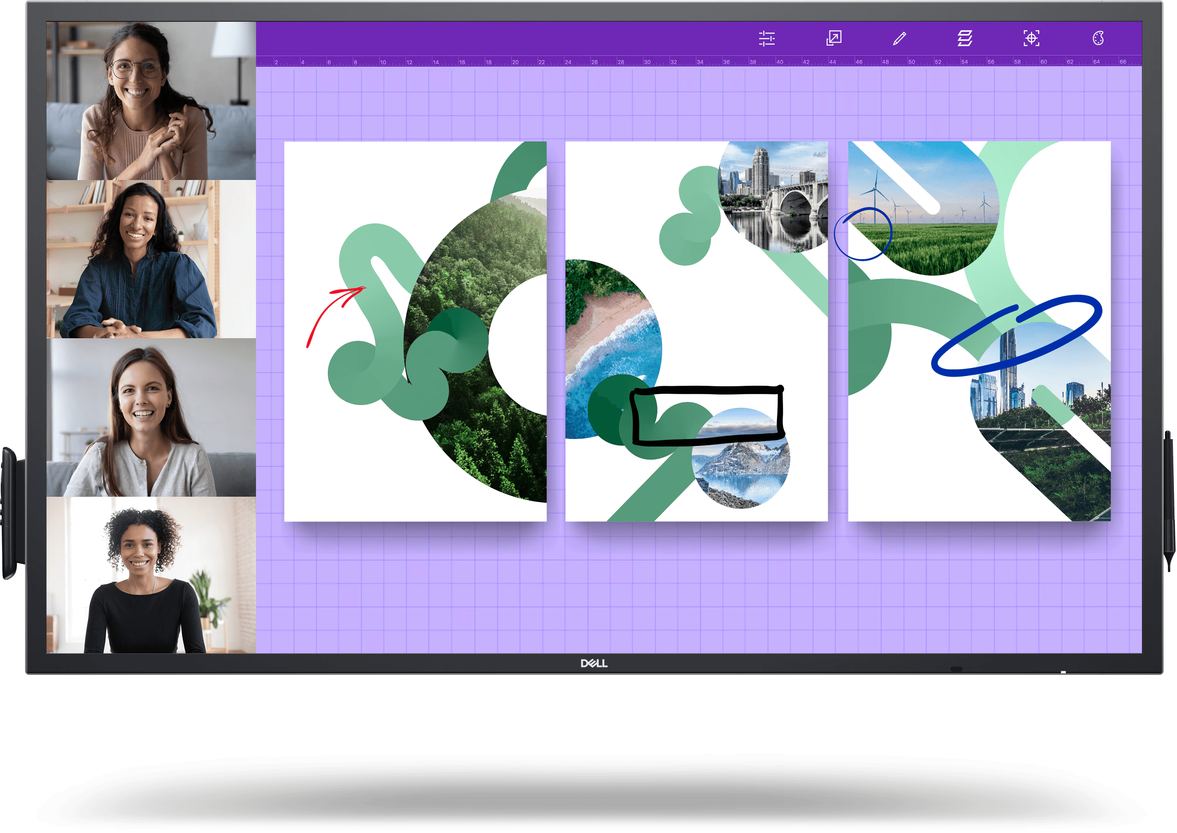 Dell P5524QT 55" 4K UHD Diagonal Class LED-backlit LCD Display — Screen ...