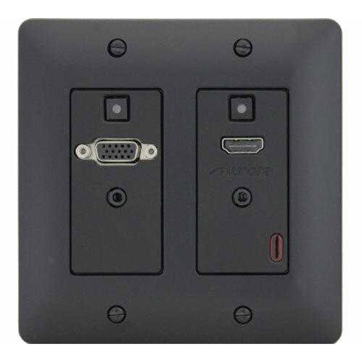 Aurora Multimedia DXW-2-B 2 Input HDBaseT Wall Plate (VGA & HDMI) Blac ...