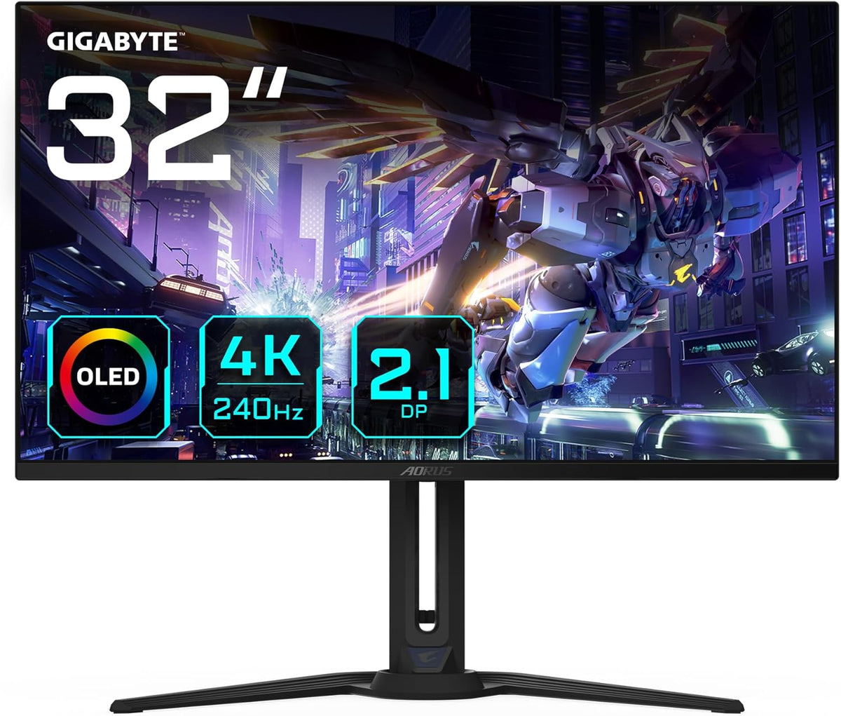 GIGABYTE AORUS 32” OLED UHD 240Hz 0.03ms 250 cd/m² Gaming Monitor | FO ...