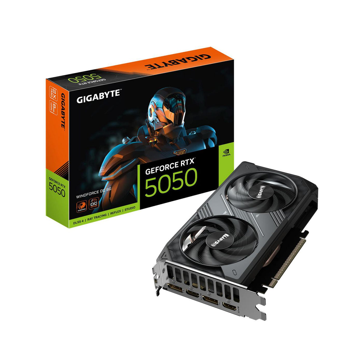 Gigabyte GeForce RTX 5050 WINDFORCE OC 8GB GDDR6 Graphics Card | GV-N5 ...