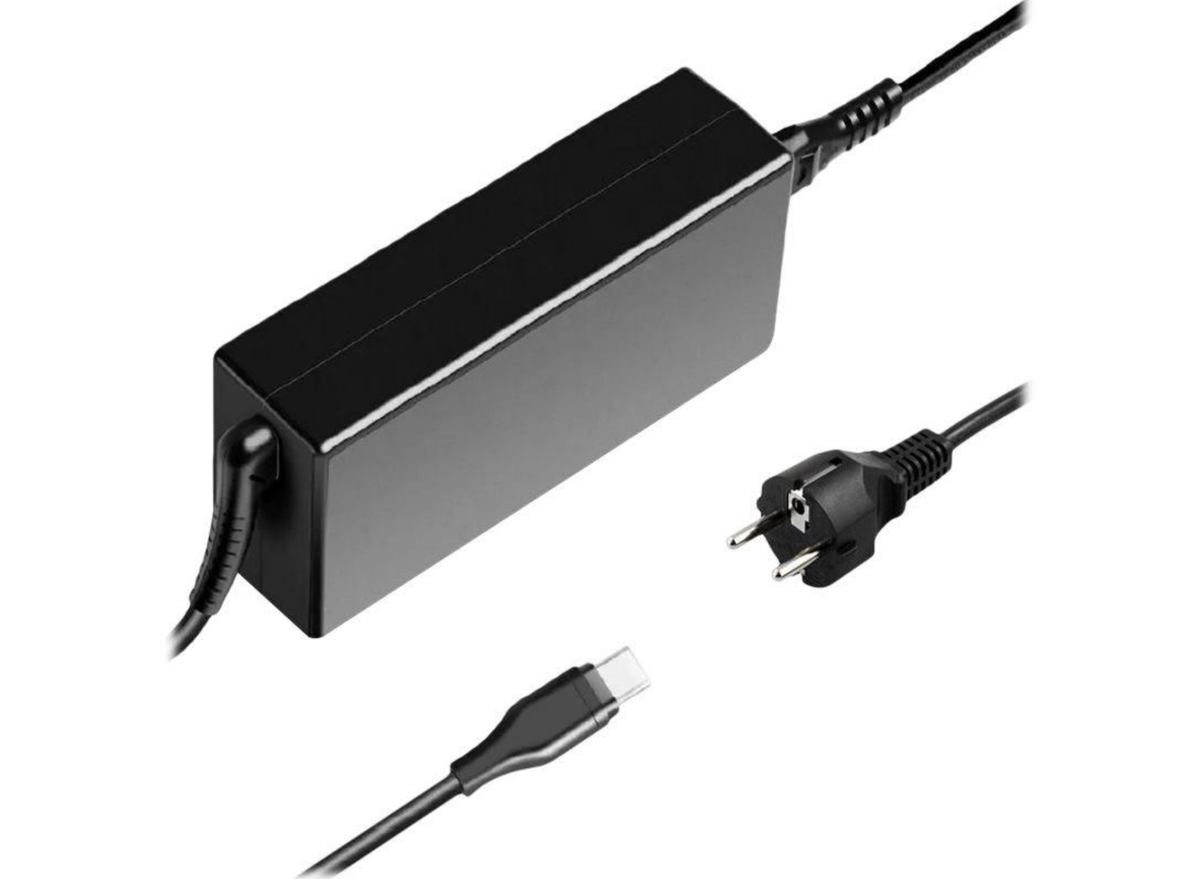 CoreParts USB-C PD Charger 65W 5-20V (EU Cord, Schuko C6) — Screen Moove
