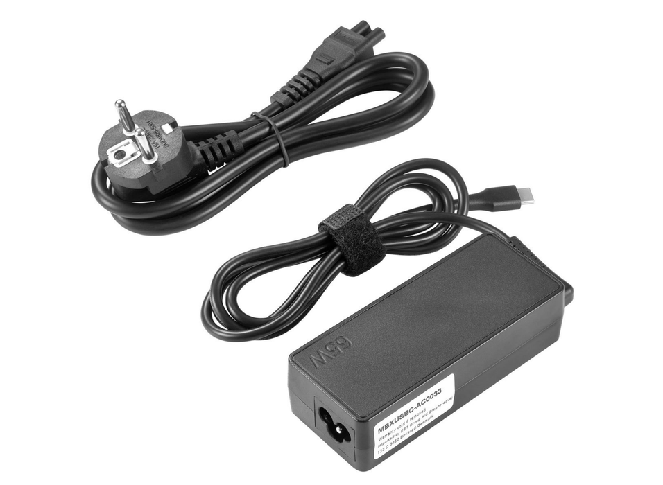 CoreParts USB-C PD Charger 65W (PD3.0) with EU Power Cord — Screen Moove