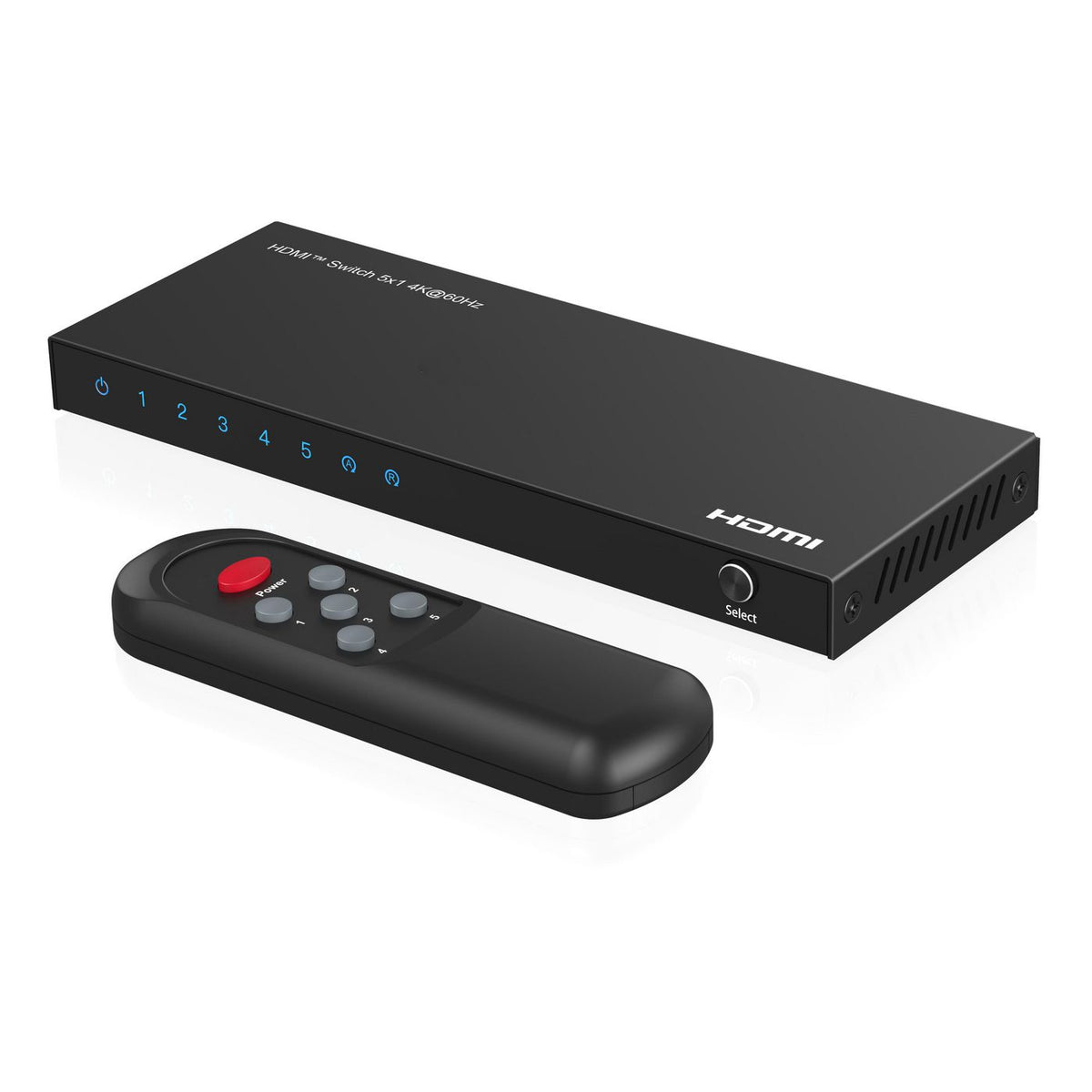 MicroConnect 4K@60Hz HDMI Switch 5x1 HDCP 2.2 w/ Remote Control | MC-H ...