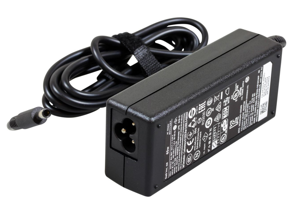 Dell 65W Laptop AC Adapter 19.5V 3-Pin 4.5mm + C6 Power Cord | MGJN9 ...