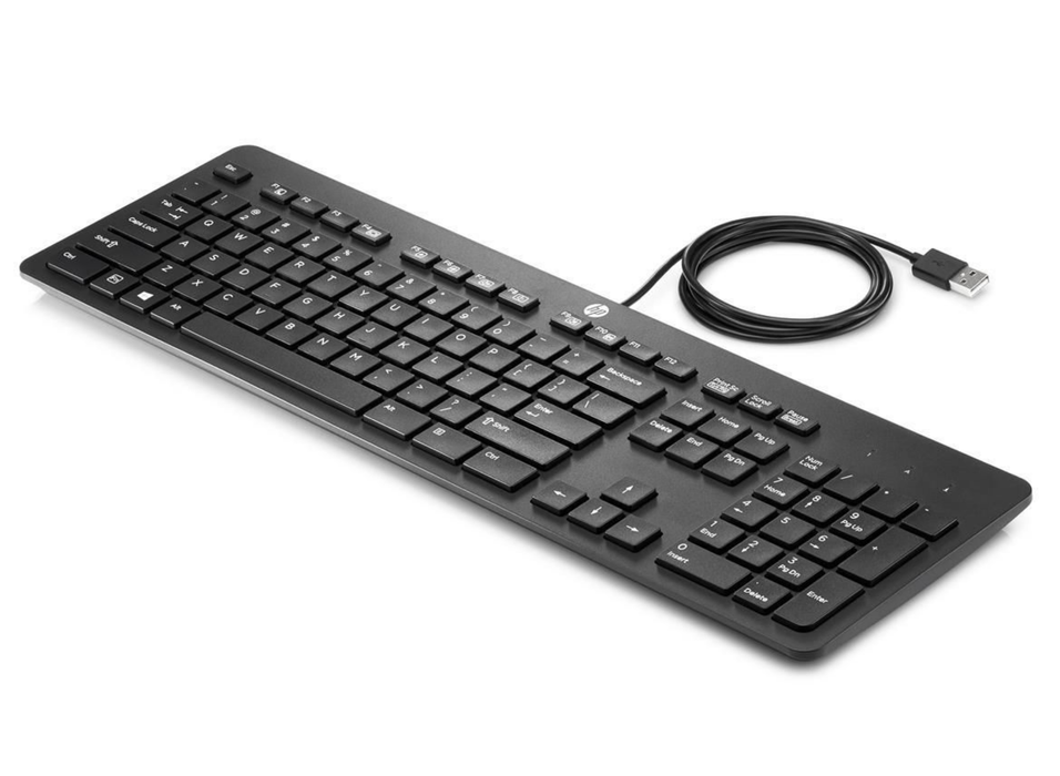 HP USB Business Slim Full-Size Wired Keyboard – Swiss Layout | N3R87AA ...