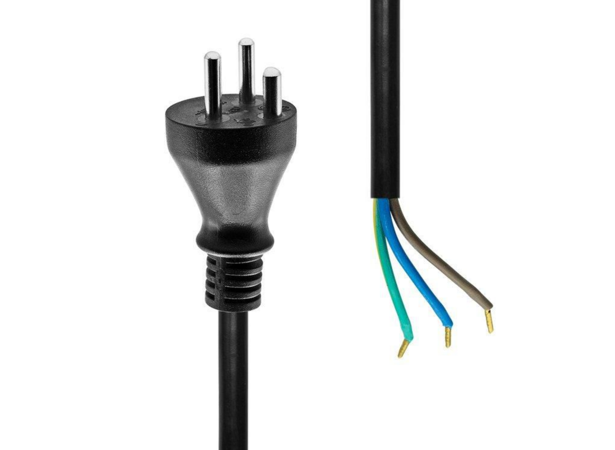 ProXtend 1m Denmark Type K to Open End Power Cord | Black — Screen Moove
