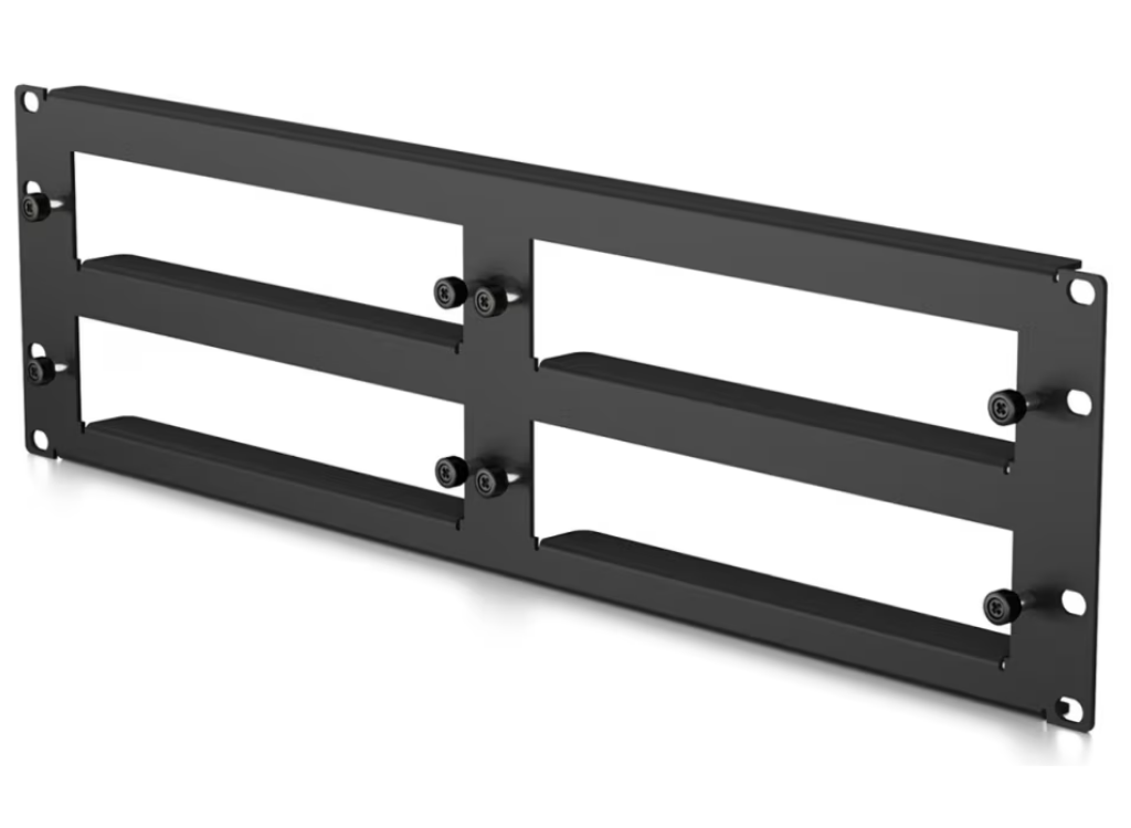 BluStream Universal 3RU Rack Shelf Unit with 4 x Horizontal Blade Shel ...