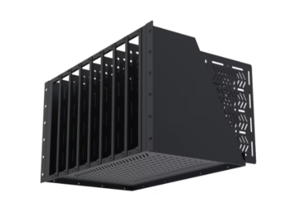 BluStream Universal 19'' 6U Rack Shelf Unit (8 Sliding Vertical Shelve ...