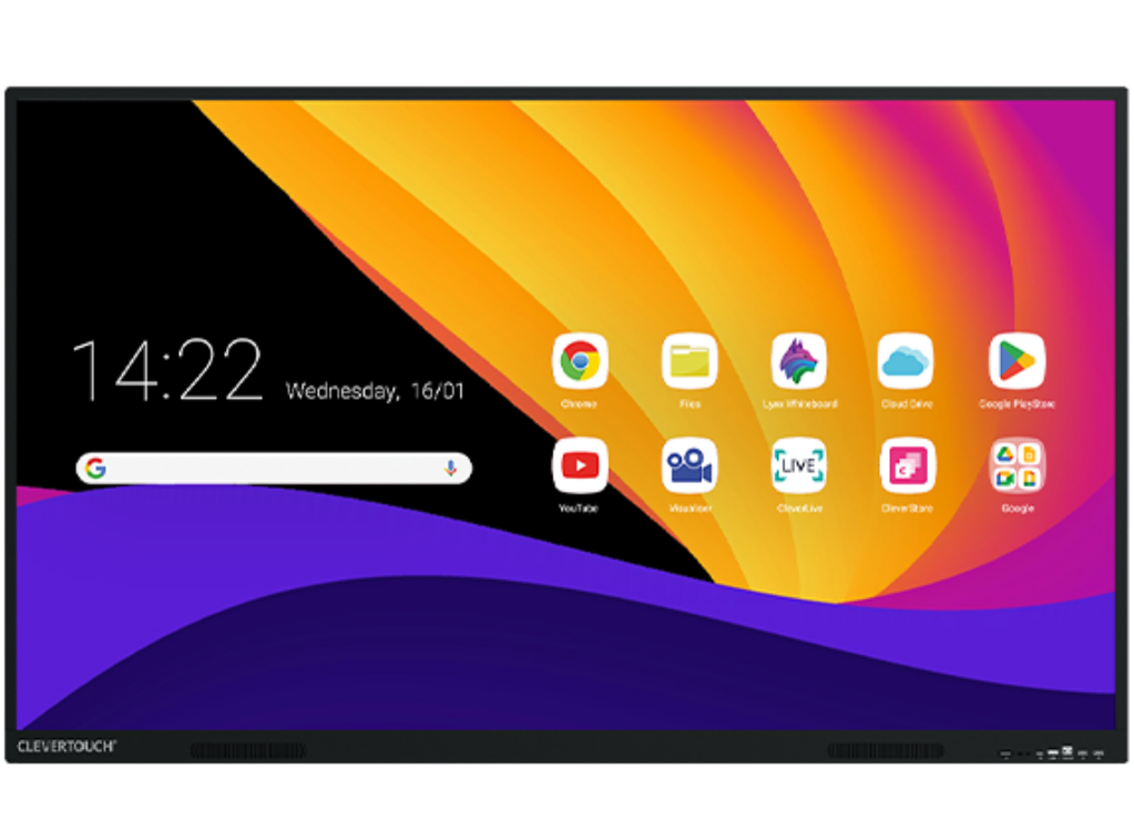 Clevertouch X5 65" 4K Android 14 Interactive Touchscreen With Google E — Screen Moove