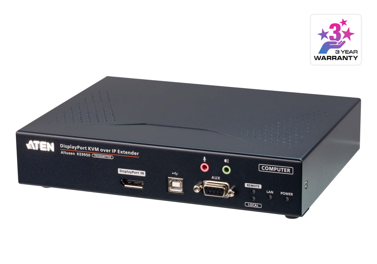 Aten 4K DisplayPort Single Display KVM over IP Transmitter | KE9950T-A ...