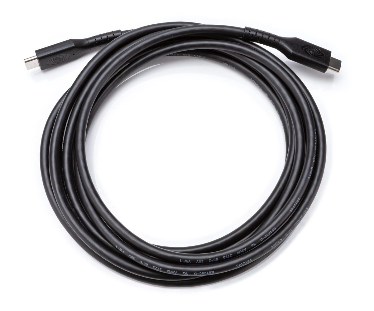 Crestron USB Cable, USB-C® Male to USB-C Male, USB 3.2 Gen 1 (5 Gbps ...