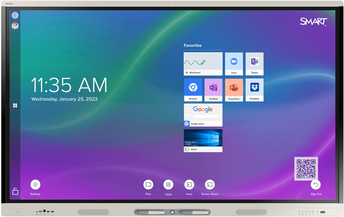 SMART Board SBID-MX255-V4-PW 55" Pro Interactive Display with IQ White ...