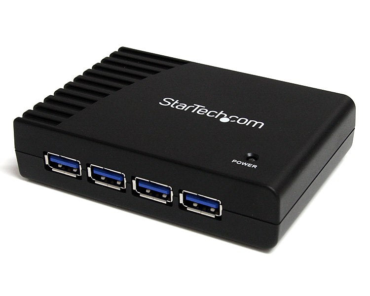 StarTech ST4300USB3GB 4 Port Black SuperSpeed USB 3.0 Hub — Screen Moove