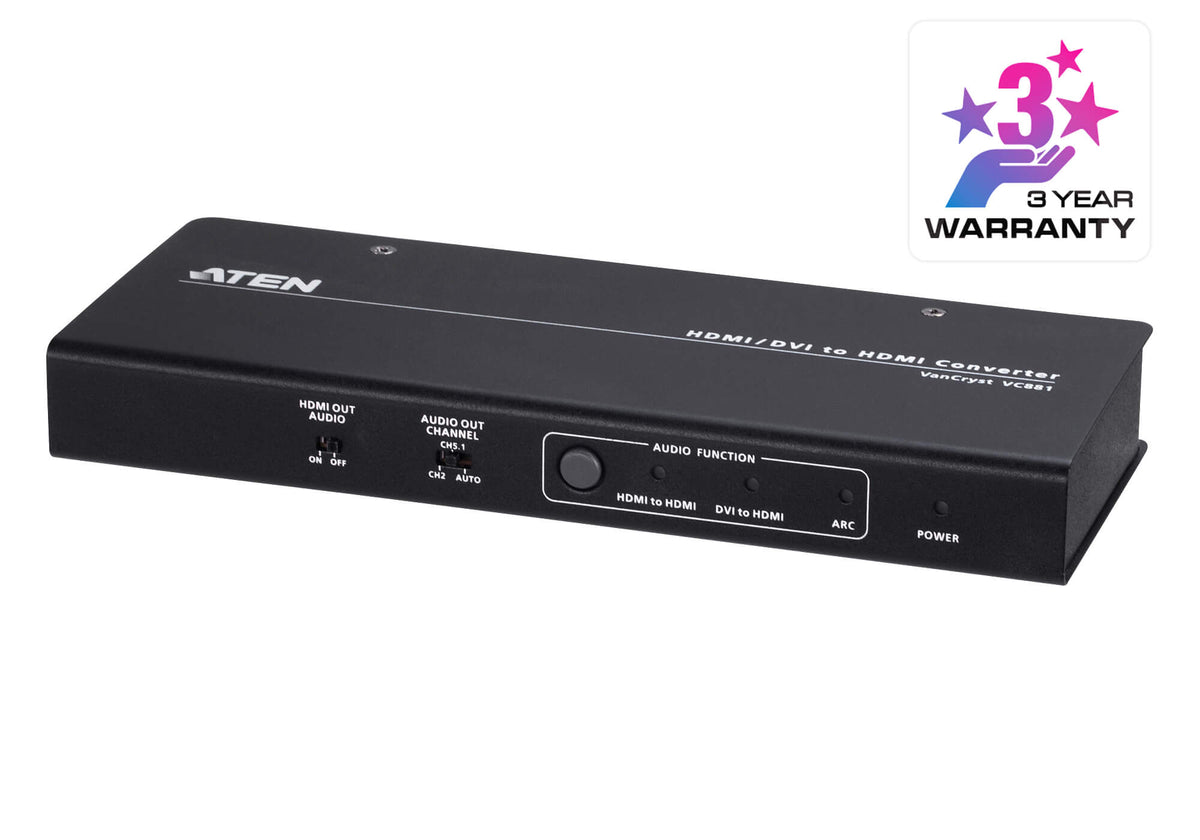 Aten 4K HDMI/DVI to HDMI Converter with Audio De-embedder | VC881-AT-E ...